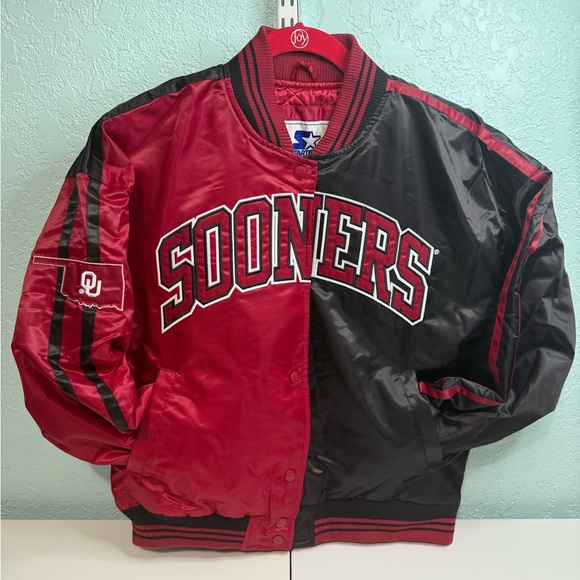 STARTER | Jackets & Coats | Starter Oklahoma Sooners Quilted Red And ...